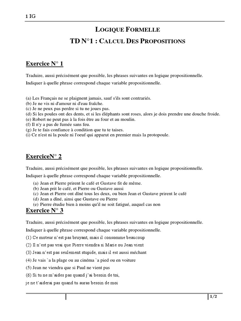 Introduction à la Logique Formelle | PDF | Logique mathématique | Logique