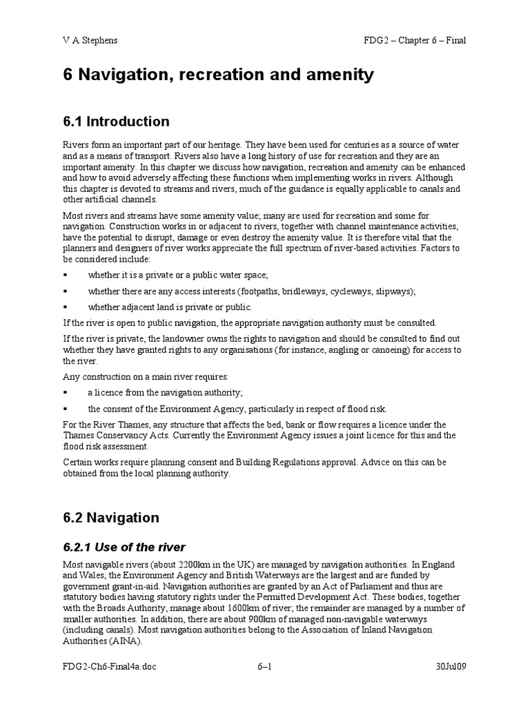 Fluvial Design Guide - Chapter 6.sflb | PDF | River | River Thames