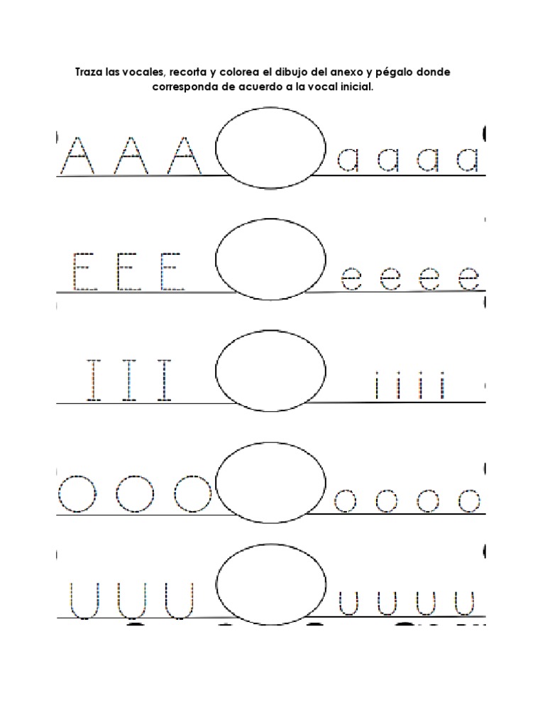 Tarea Las Vocales | PDF