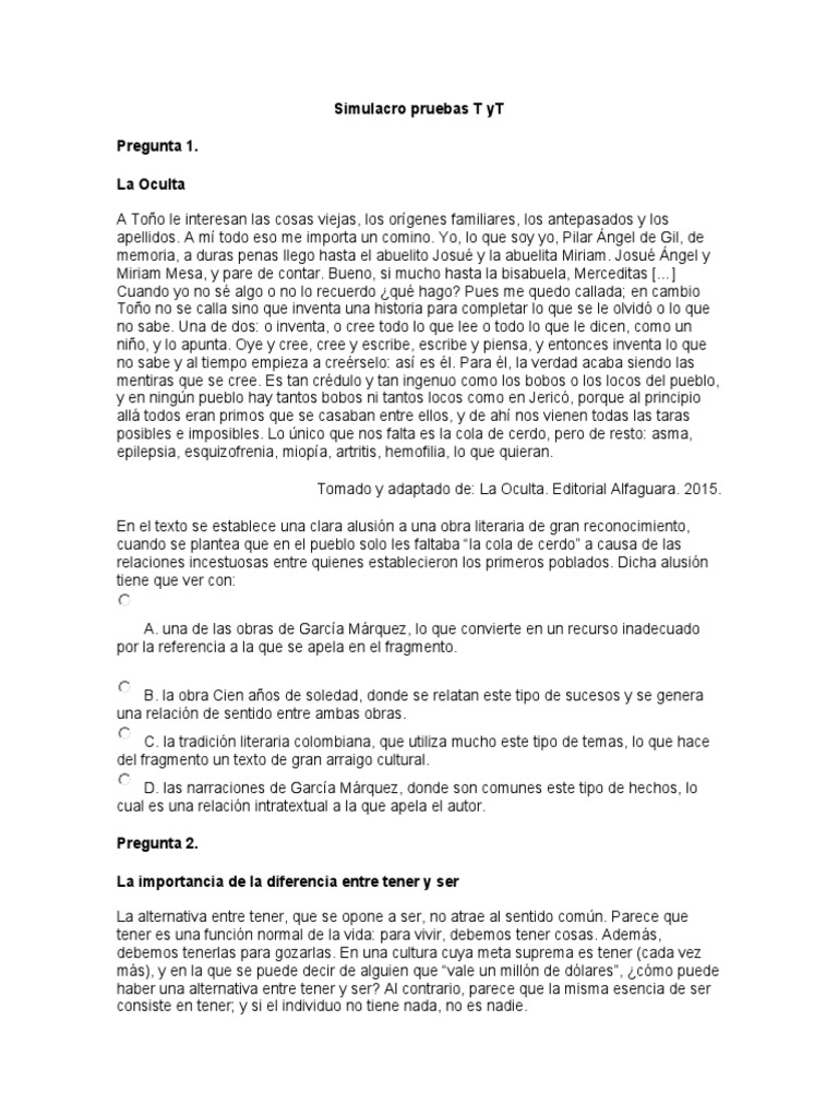 Simulacro Pruebas T Yt | PDF | Democracia | Ideologías políticas