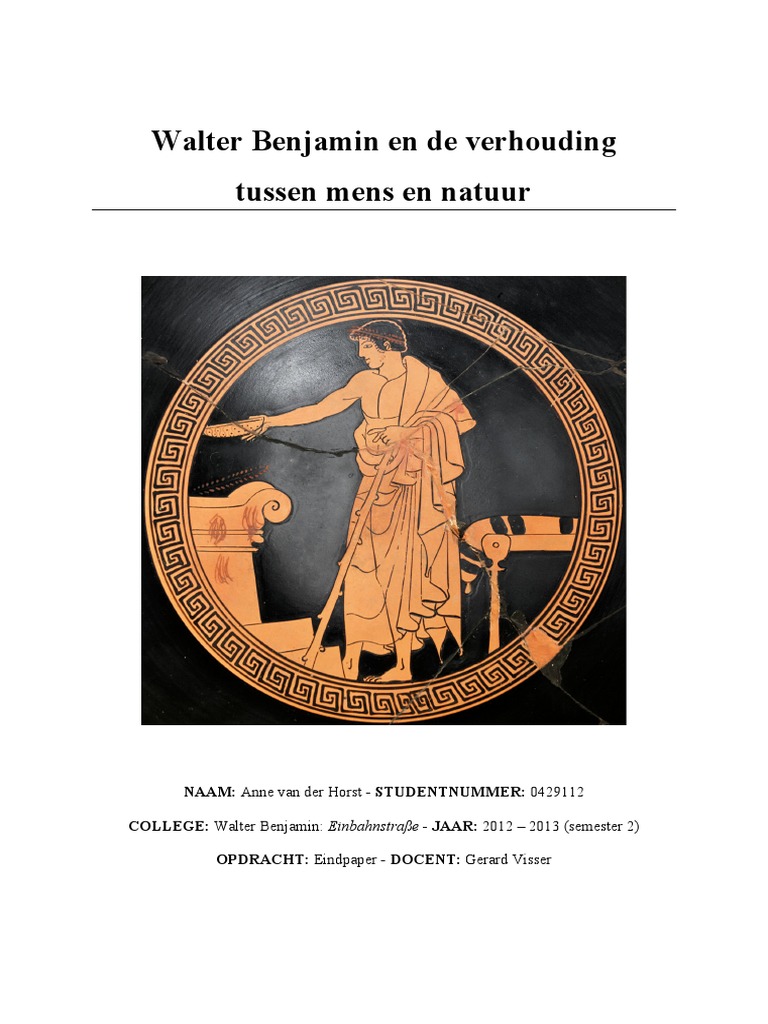 Walter Benjamin en de Verhouding Tussen Mens en Natuur | PDF
