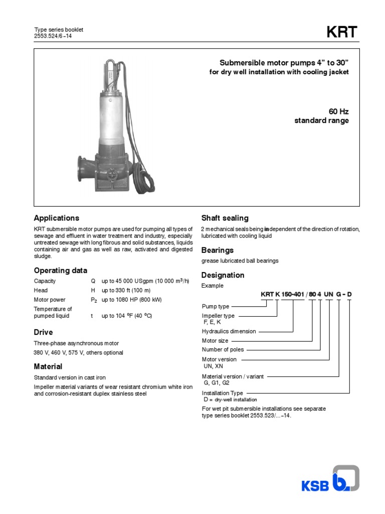 KRT Pomp Gegevens | PDF | Stainless Steel | Pump
