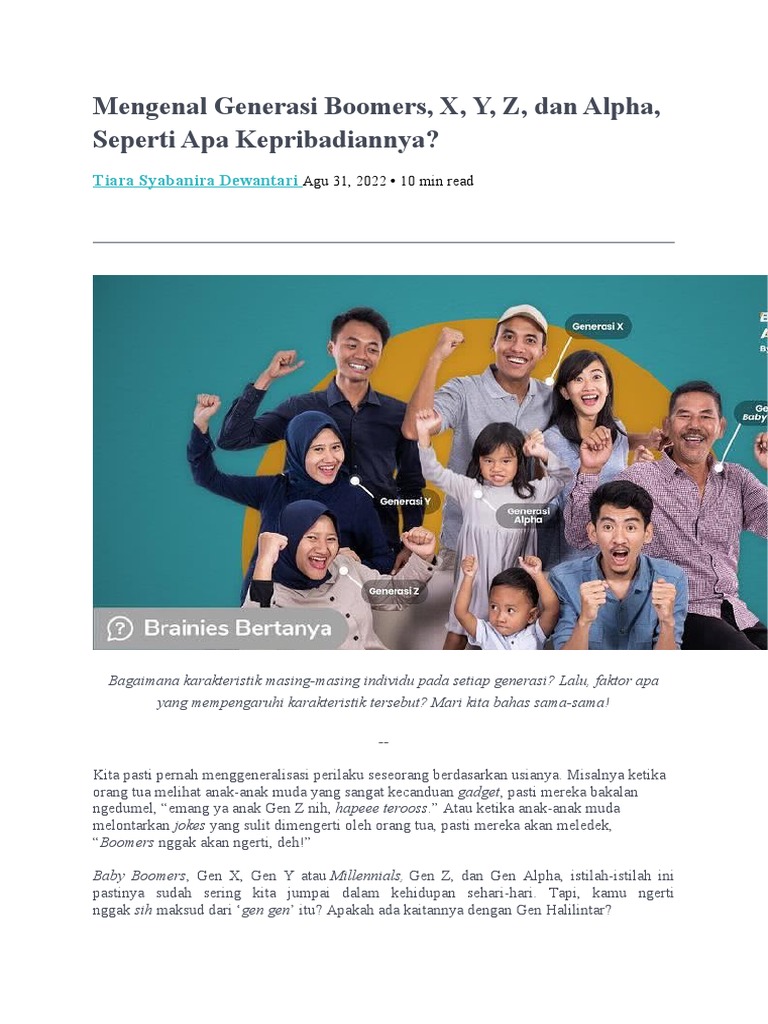 Mengenal Generasi Z Alpha | PDF
