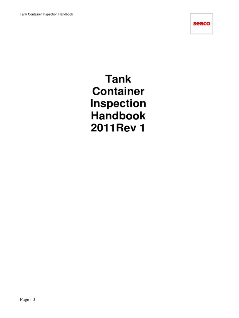 Tank Container Inspection Handbook Tank | PDF | Safety