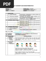Detailed Lesson in Math 1 - Ordinal Numbers | PDF | Teachers | Lesson Plan