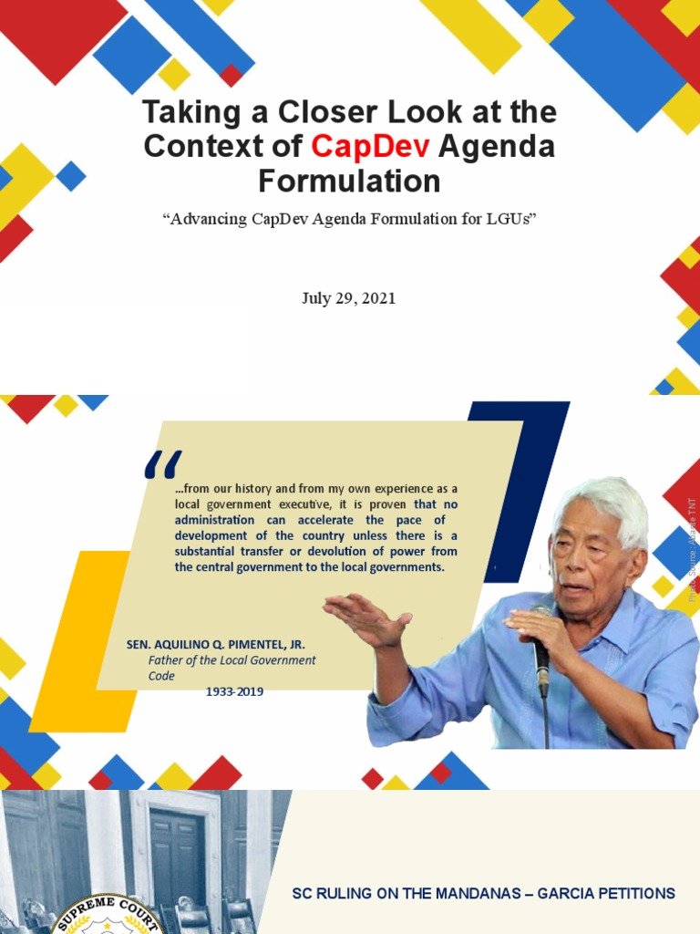6 Optional LGA CapDev Agenda Process | PDF | Capacity Building | Policy
