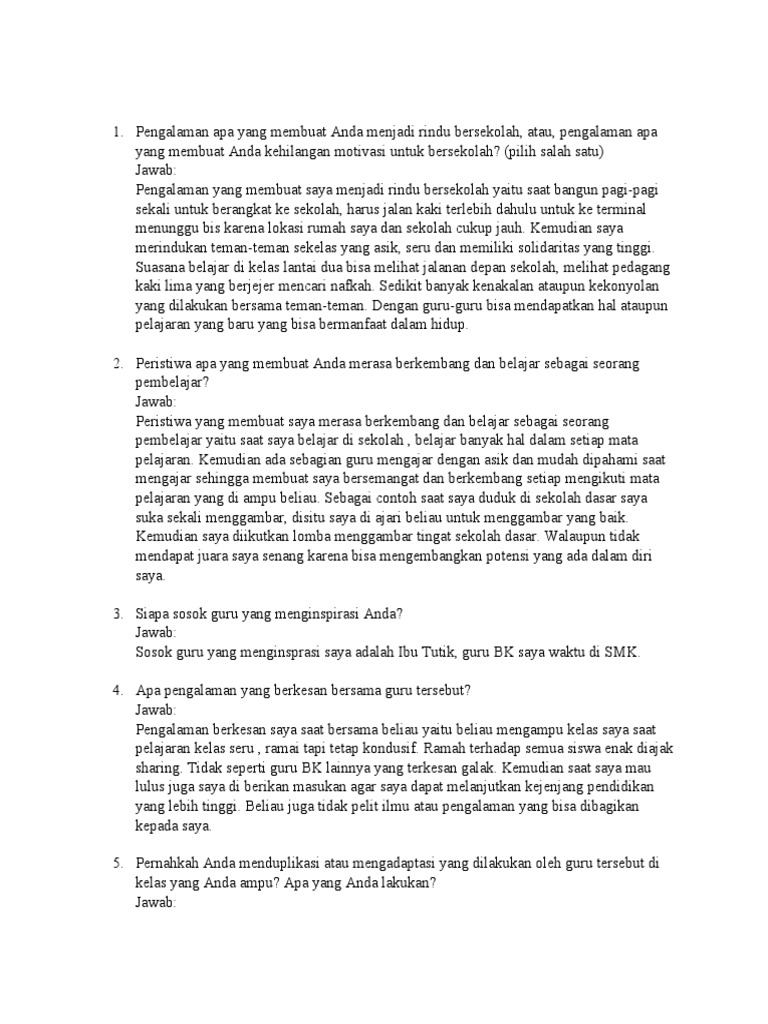 Pengalaman Yang Membuat Saya Menjadi Rindu Bersekolah Yaitu Saat Bangun