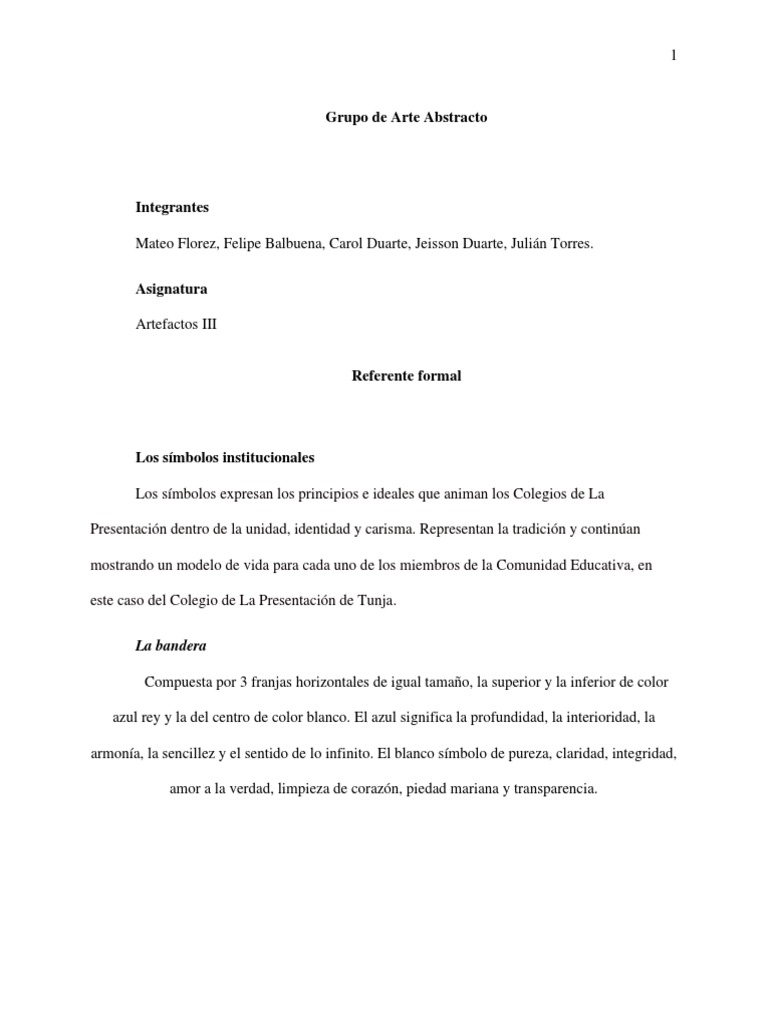 Grupo de Arte Abstracto (Referentes) Keiner Mateo Flórez Parra | PDF