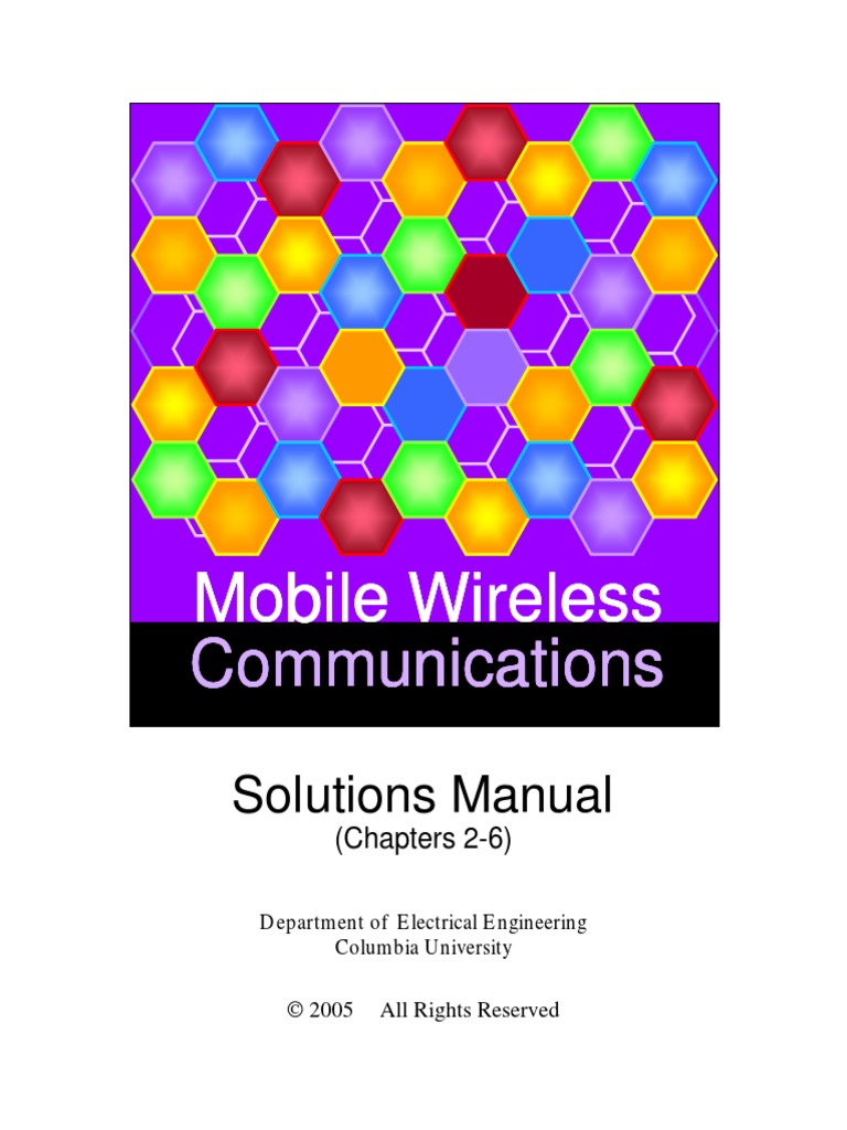 2919 2838 Mobile Wireless Communications - Solutions Manual CH 2-6 | PDF | Probability Density ...