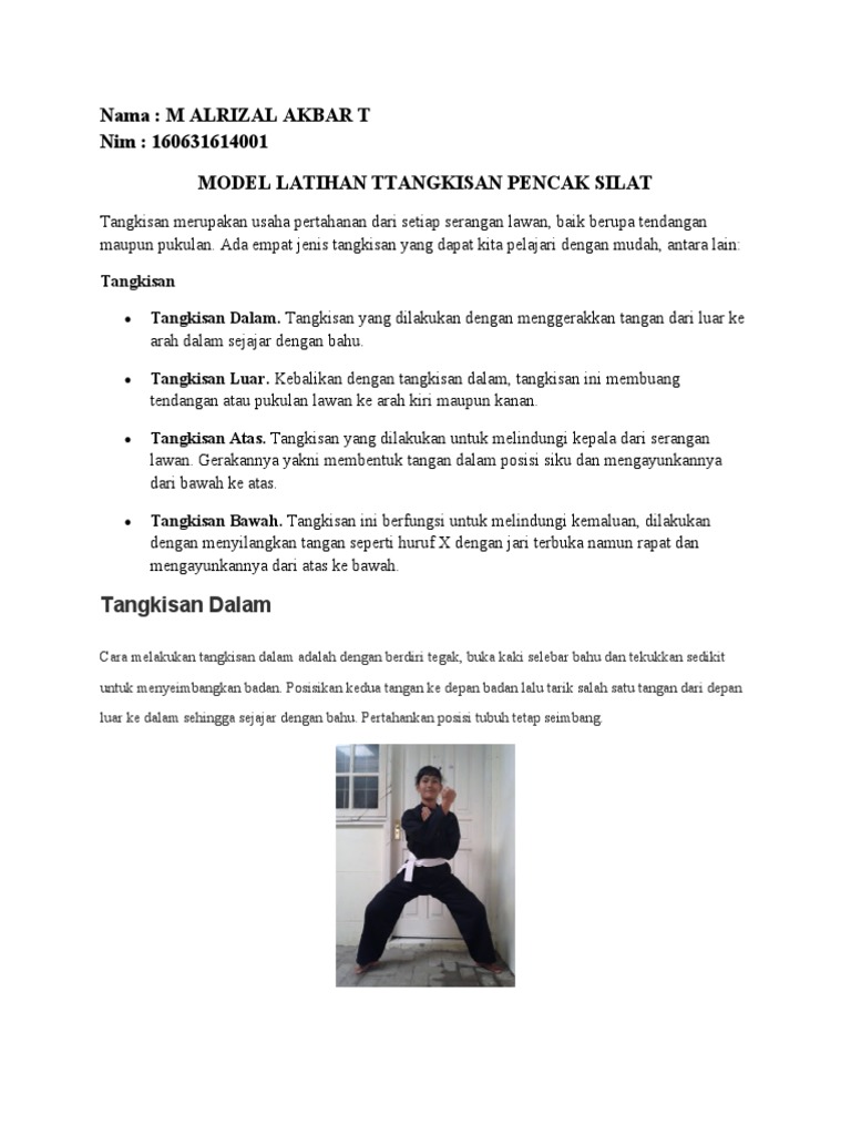 Model Latihan Tangkisan Pencak Silat | PDF