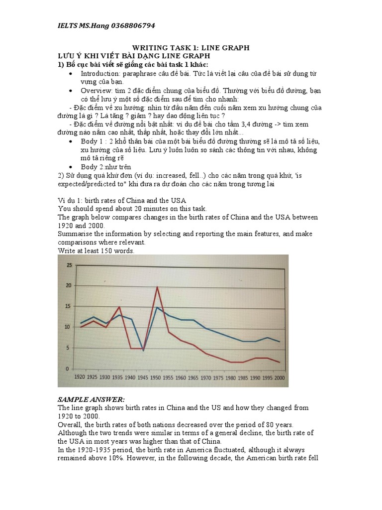 Writing Task 1 Line Graph | PDF