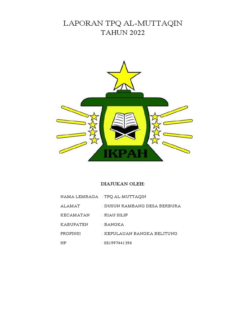 Laporan TPQ Al-Muttaqin 2022 | PDF
