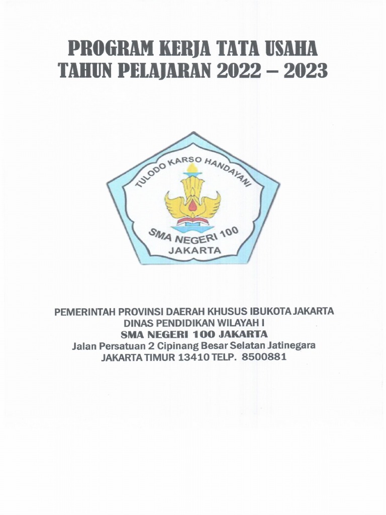 Program Kerja Tata Usaha | PDF