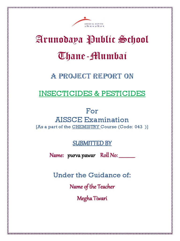 Chemistry Project Class 12 | PDF | Pesticide | Pest (Organism)