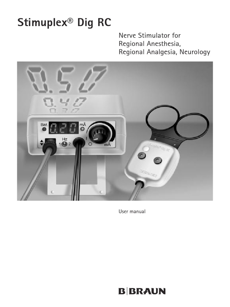 Nerve Stimulator Stimuplex® Dig RC-UM | PDF | Electrical Connector ...