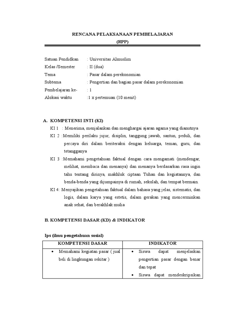 RPP Lomba Microteaching | PDF
