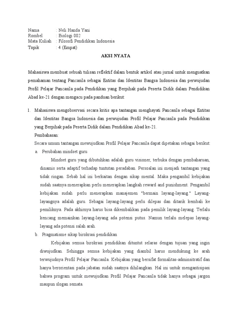 FPI-Hatthoahira-T4-Aksi Nyata | PDF | Ilmu Sosial | Kesehatan Holistik