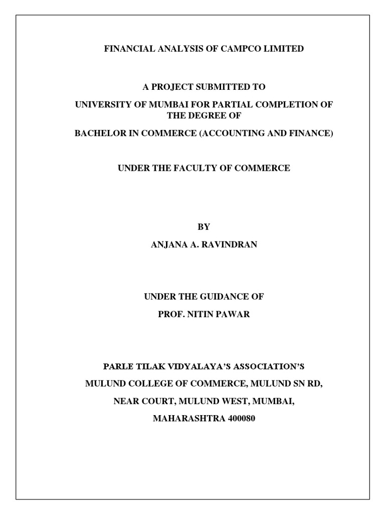 Financial Analysis of Campco LTD | PDF | Fixed Asset | Revenue