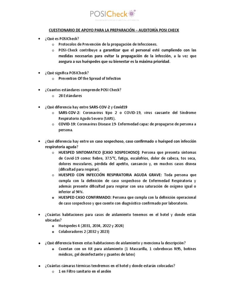 Cuestionario de Apoyo para Auditoria POSI Check1 | PDF | Lavado de ...