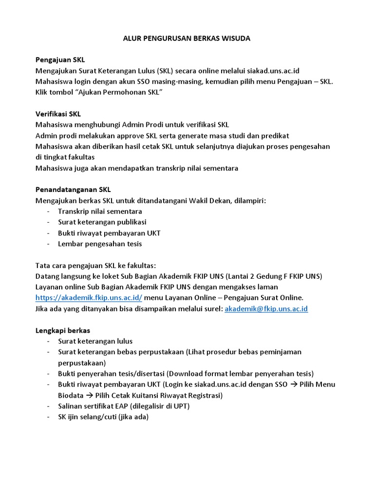 Alur Berkas Wisuda S2 - New | PDF