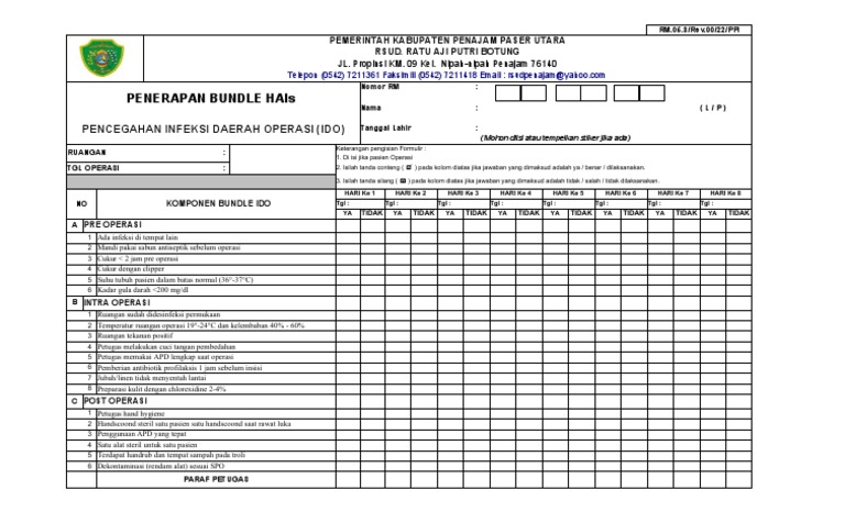 Ppi - Daftar Periksa Bundle Hais - Ido | PDF
