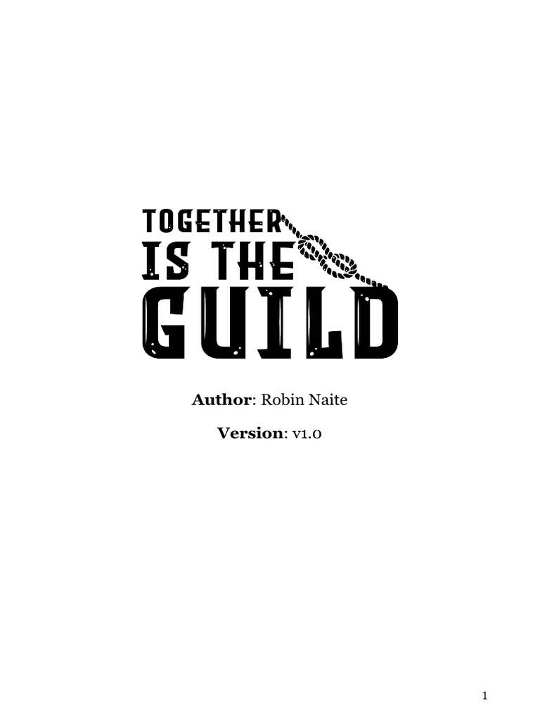 Together Is The Guild Rules V1 | PDF | Armour | Inventory