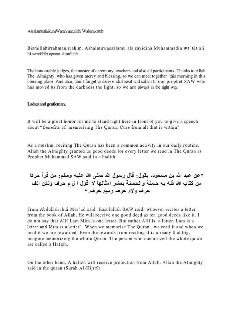 Teks Syarahan BI | Download Free PDF | Quran | Islam