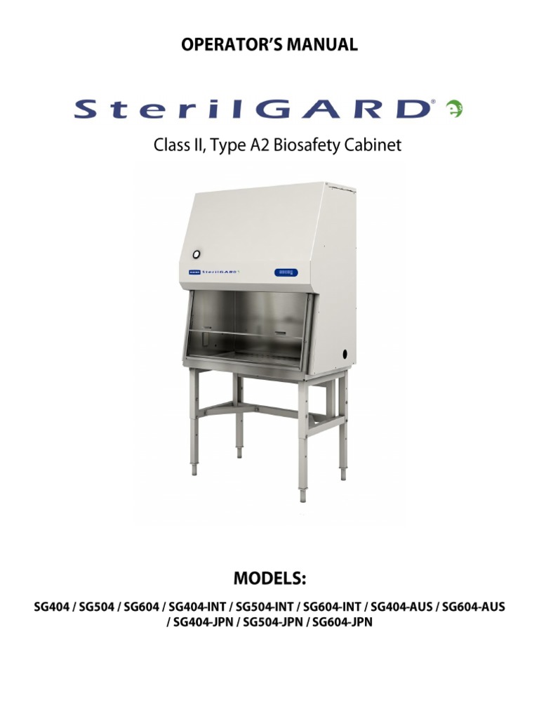 Bio Safety Cabinet Operators Manual - May 2017 | PDF