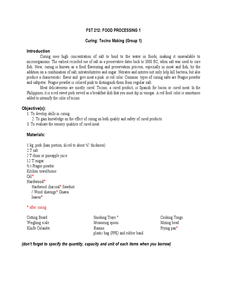 Use of Preservatives | PDF | Curing (Food Preservation) | Bacon