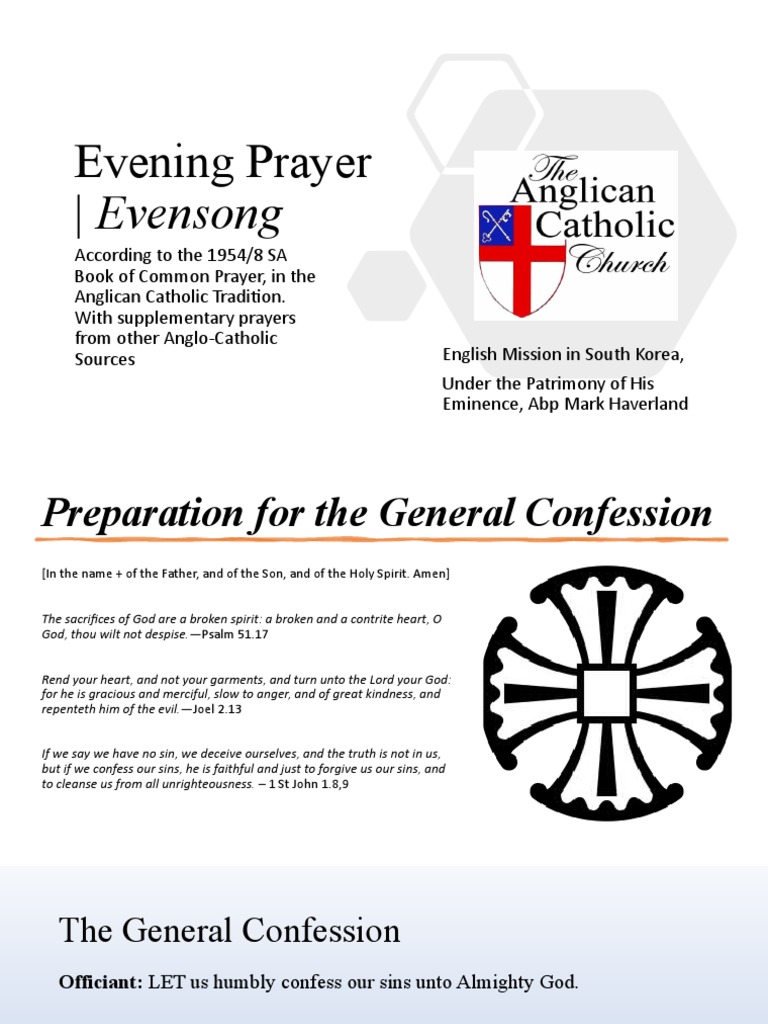 Evening Prayer in Anglican Tradition | PDF | God The Father | Mary ...