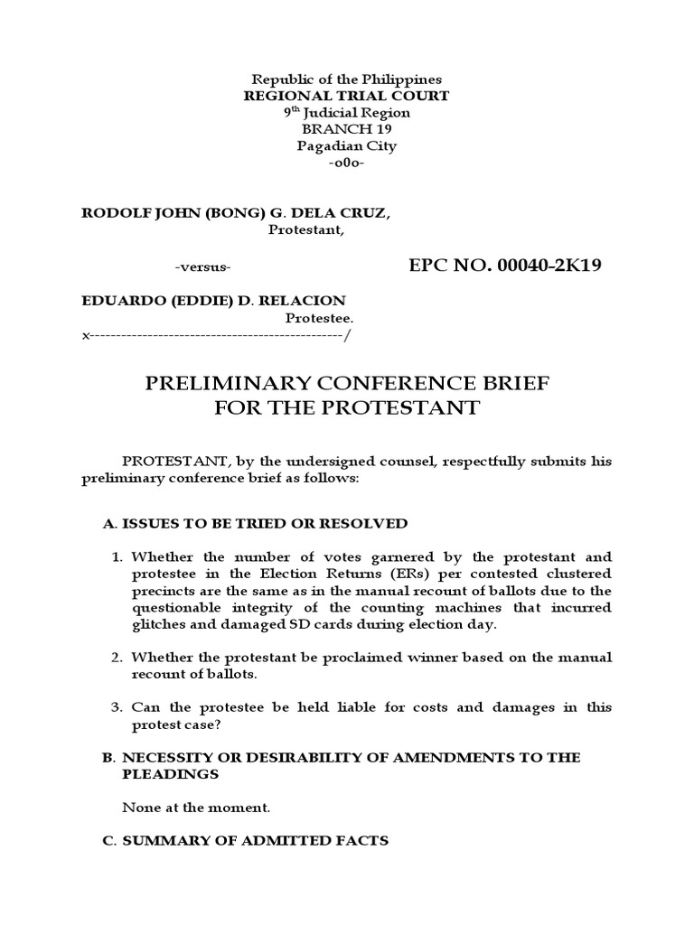 Pre-Con Brief Mayor Labangan | PDF | Democracy | Political Ideologies
