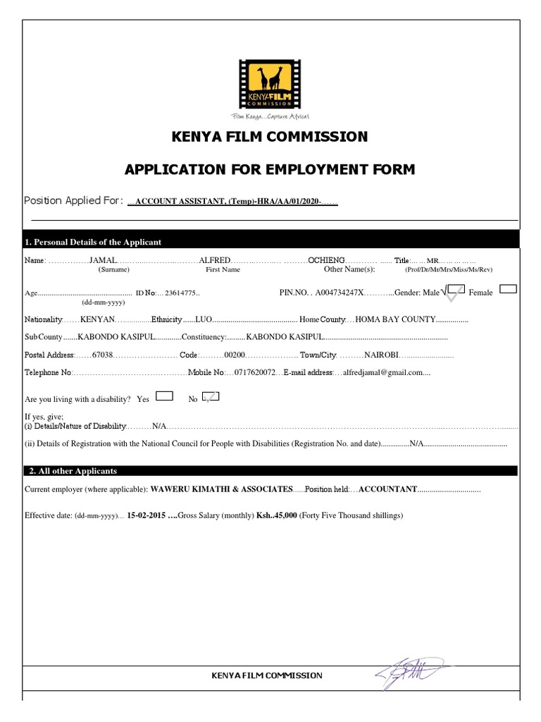 Temp Employment Application Form | PDF | Audit | Accounting