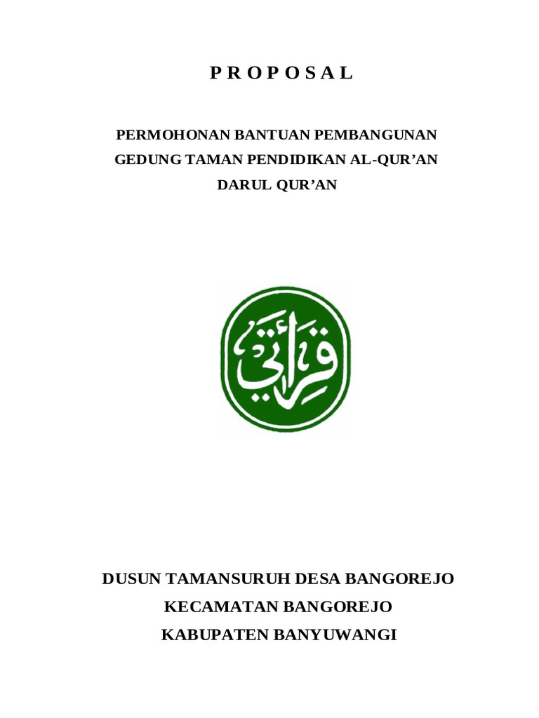 Proposal TPQ Darul Qur'An | PDF