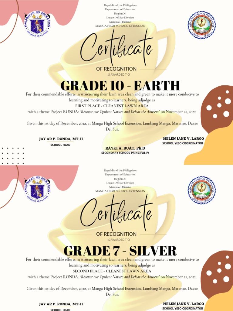 Yellow Creative 3D Award Certificate | PDF