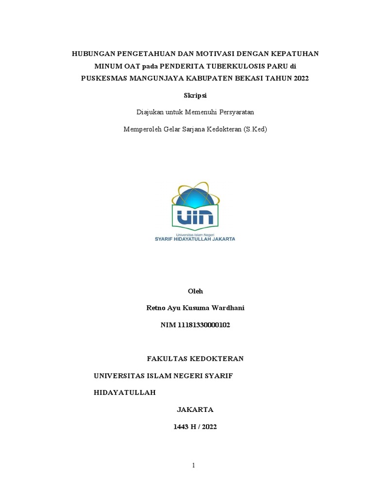 Contoh Skripsi TBC | PDF | Pengembangan Diri | Kesehatan Holistik