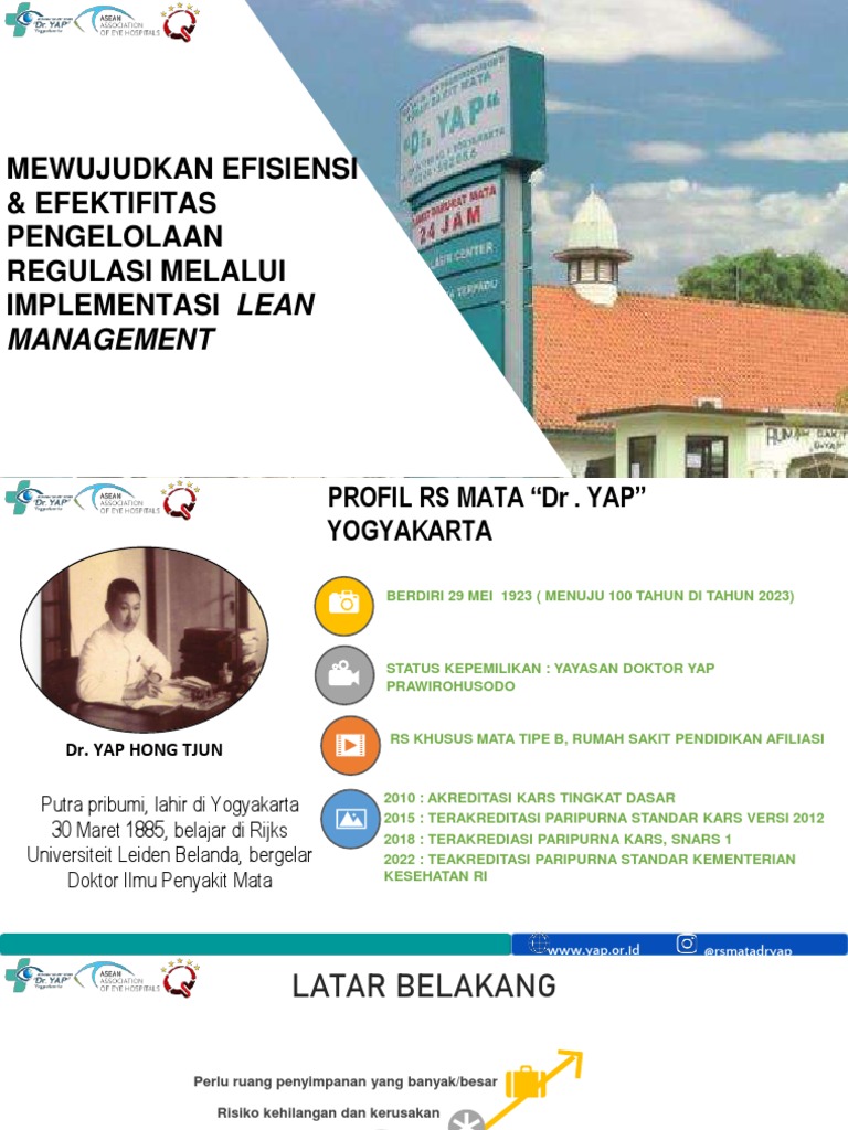 5 - Rs Mata DR Yap - Mewujudkan Efisiensi Dan Efektifitas Pengelolaan Regulasi Melalui Lean ...