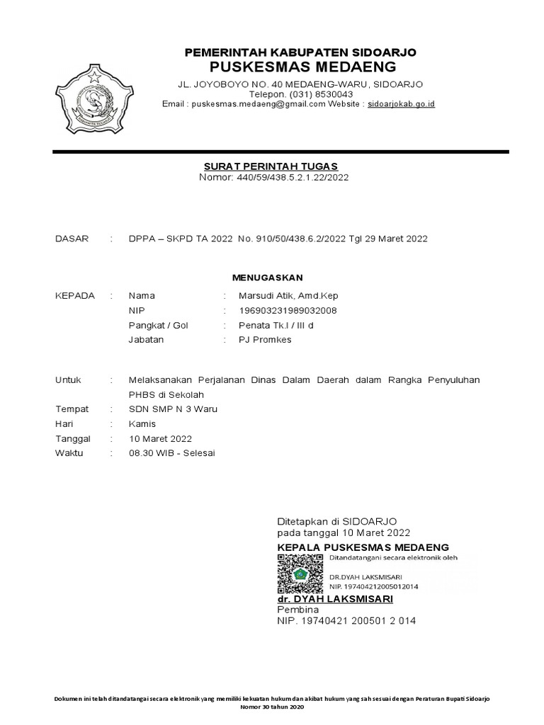 SPT Penyuluhan BU ATIK | PDF