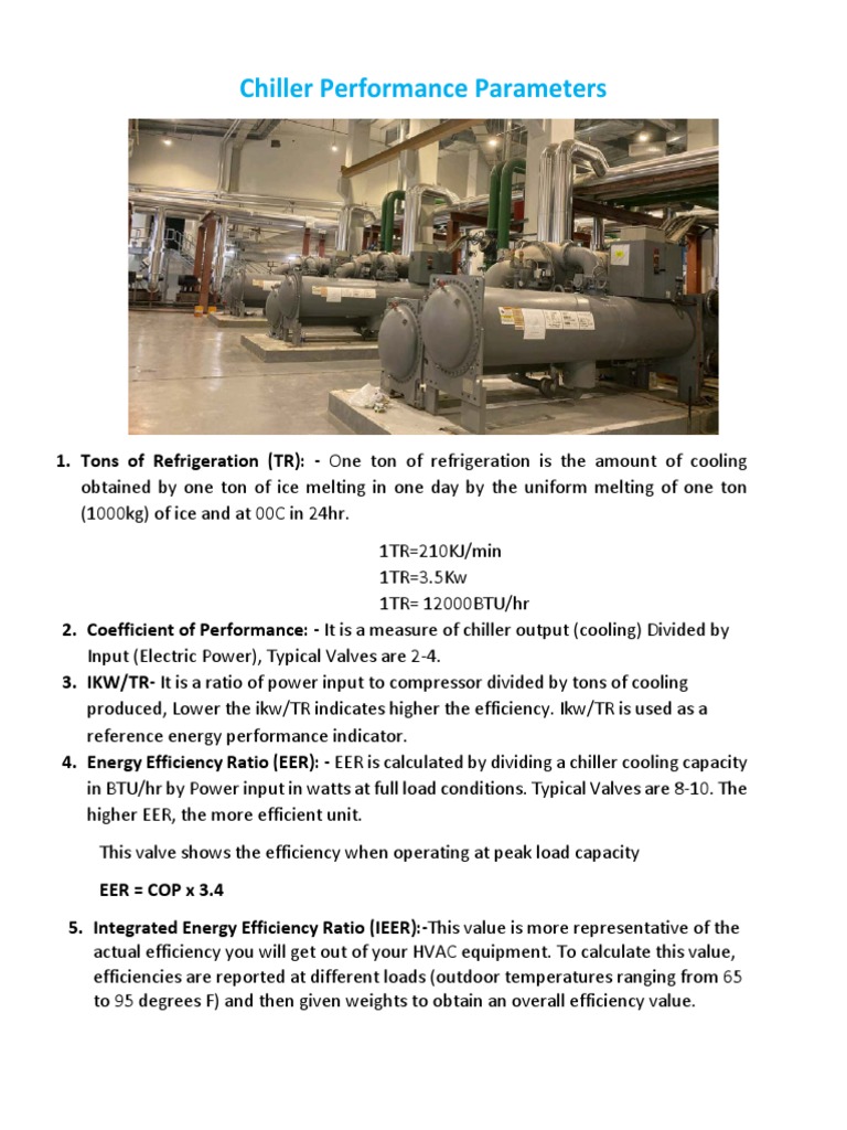 Chiller Performance Parameters | PDF | Manufactured Goods | Chemical ...