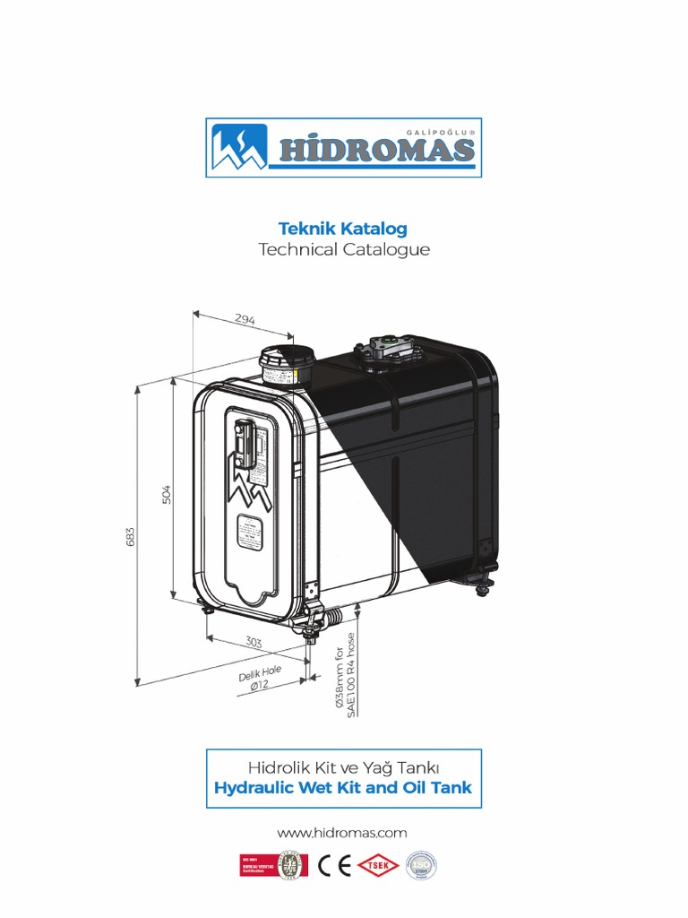 Hidromas Technical Catalogue - Hydraulic Wet Kit and Oil Tank | PDF
