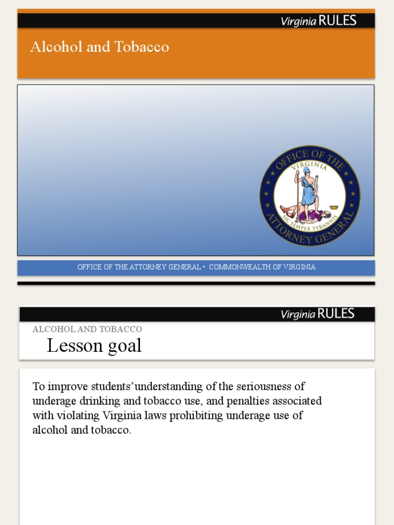 Alcohol and Tobacco Presentation | PDF | Tobacco Smoking | Addiction