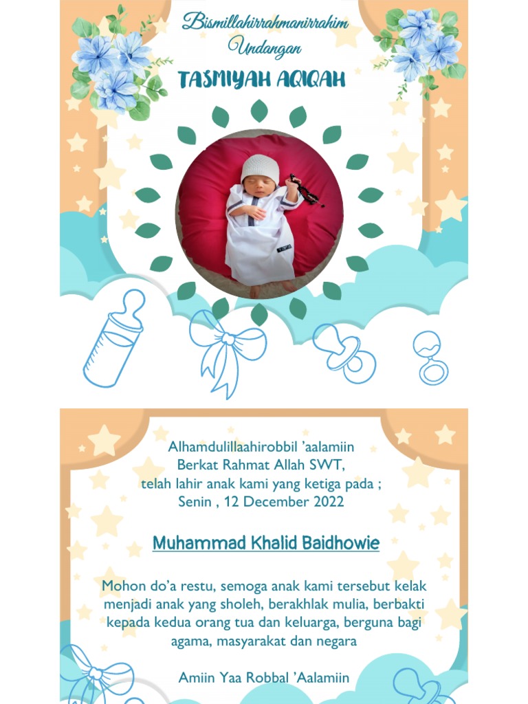 Contoh Undangan Tasmiyah | PDF | Agama & Spiritualitas