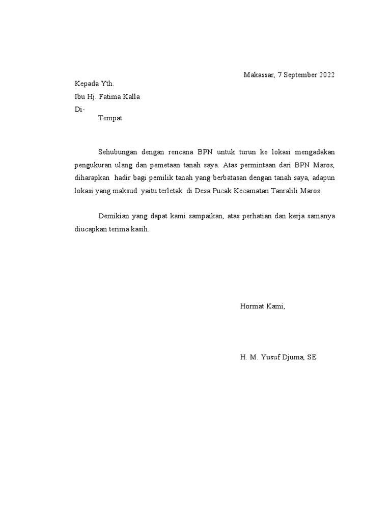 Permohonan Fatima Kalla New | PDF