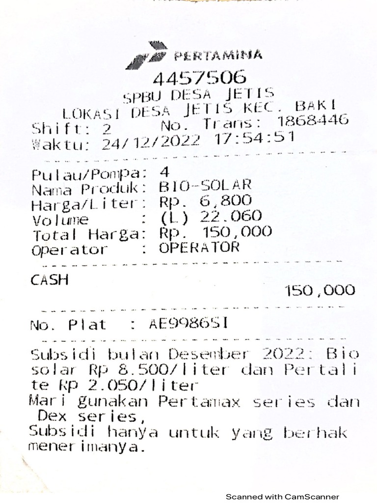 Nota Pertamina | PDF