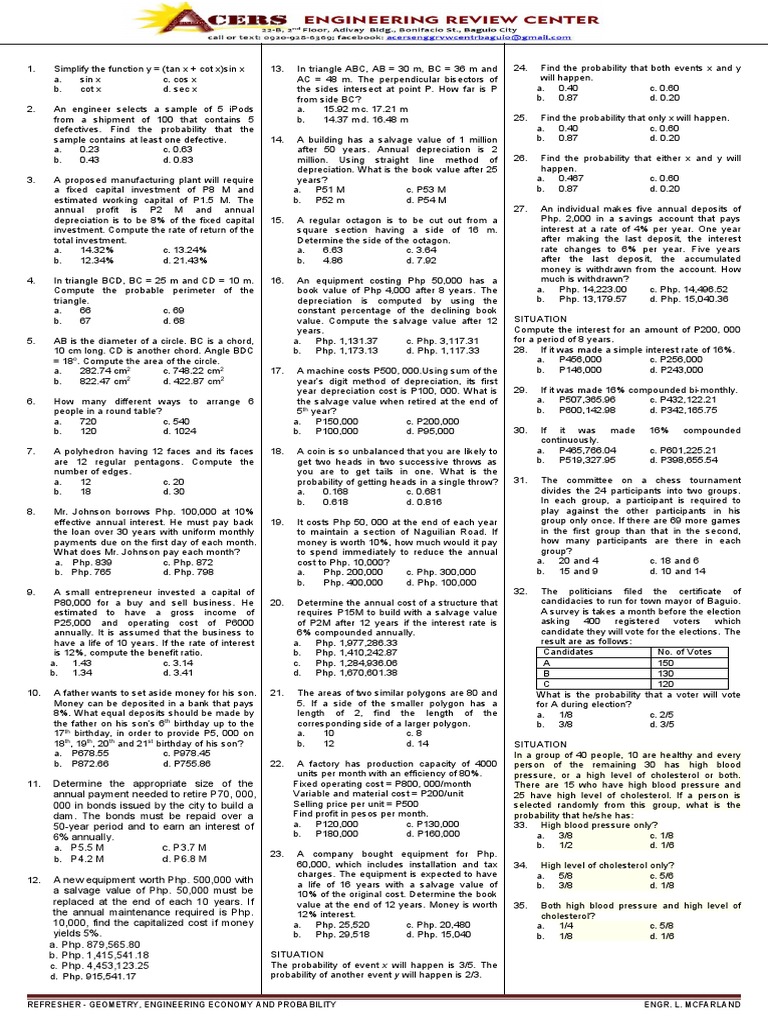 Math Refresher 4 | Download Free PDF | Interest | Depreciation