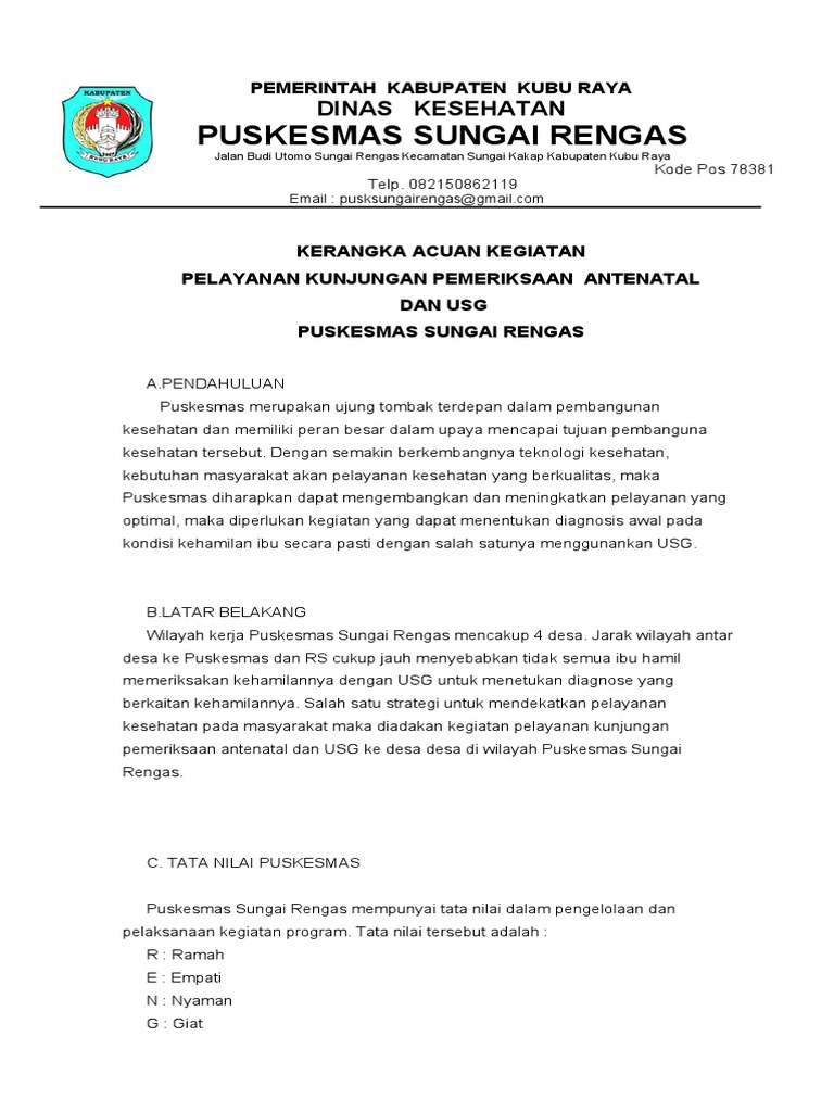 Jadwal Pelayanan USG Ibu Hamil | PDF