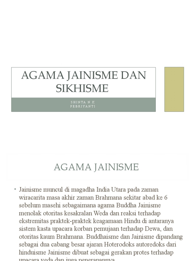 Agama Jainisme Dan Sikhisme SIX | PDF