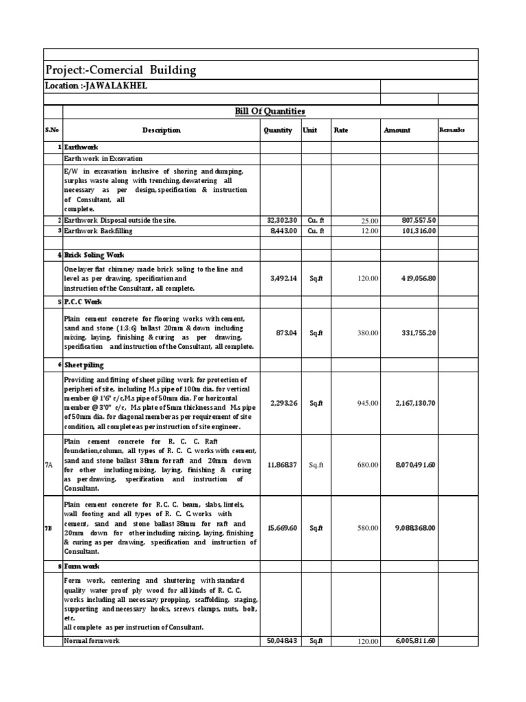Boq 6-14-2022 | PDF | Brick | Plaster