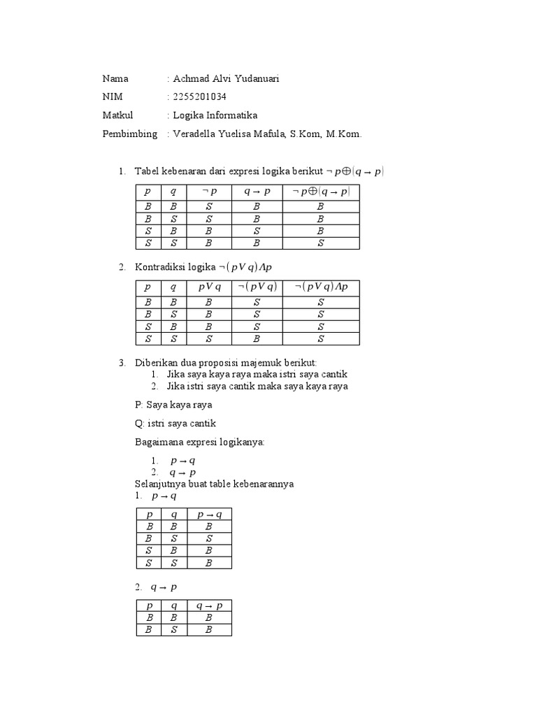 Logika Informatika | PDF