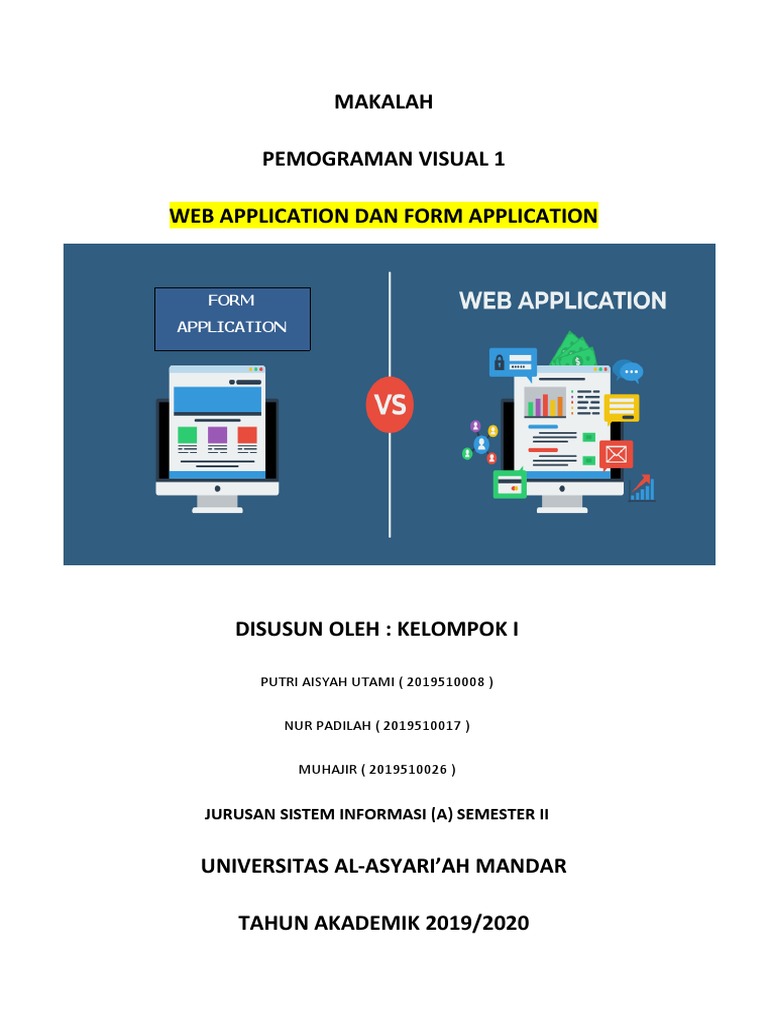 Makalah Pemograman Visual 2 Kelas A KLP 1 | PDF