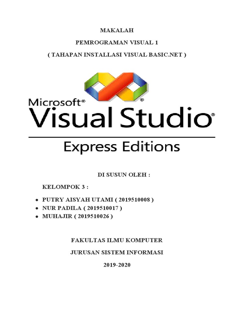 Makalah Pemograman Visual 1 Kelas A KLP 1 | PDF